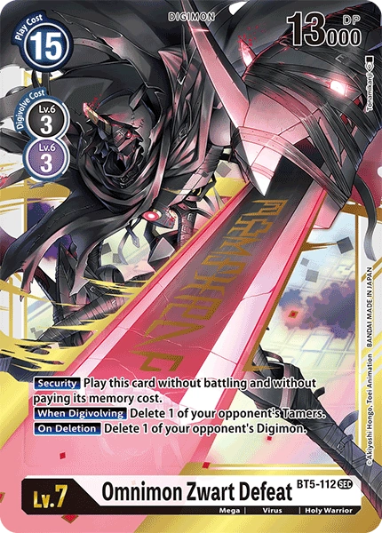 Omnimon Zwart Defeat (BT5-112) | DigimonCardGame Wiki | Fandom