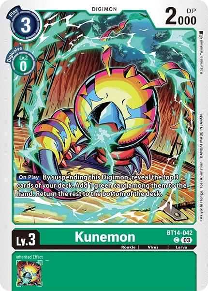 Kunemon (BT14-042) | DigimonCardGame Wiki | Fandom