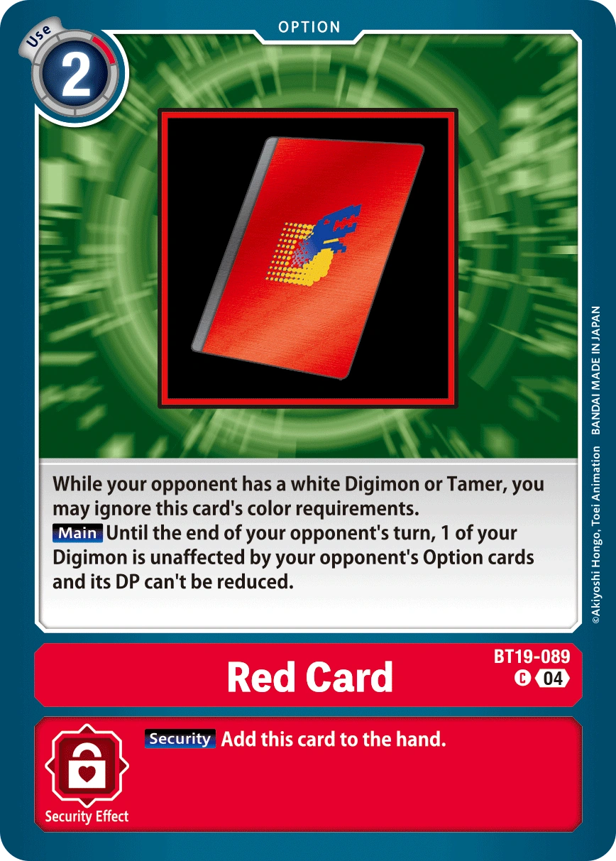 Red Card (BT19-089) | DigimonCardGame Wiki | Fandom