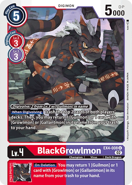 BlackGrowlmon (EX4-008) | DigimonCardGame Wiki | Fandom