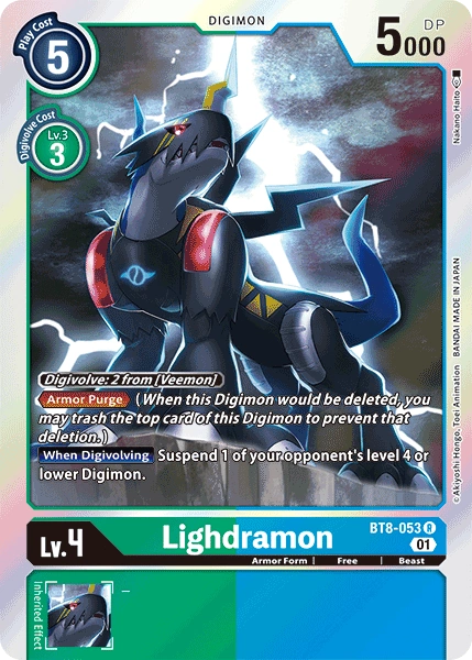 Lighdramon (BT8-053) | DigimonCardGame Wiki | Fandom