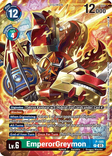 EmperorGreymon (P-185) | DigimonCardGame Wiki | Fandom