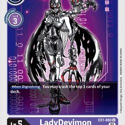 Digimon Ladydevimon Card