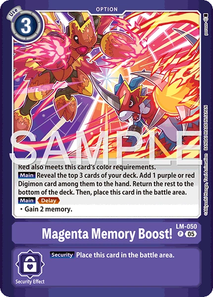 Magenta Memory Boost! (LM-050) | DigimonCardGame Wiki | Fandom