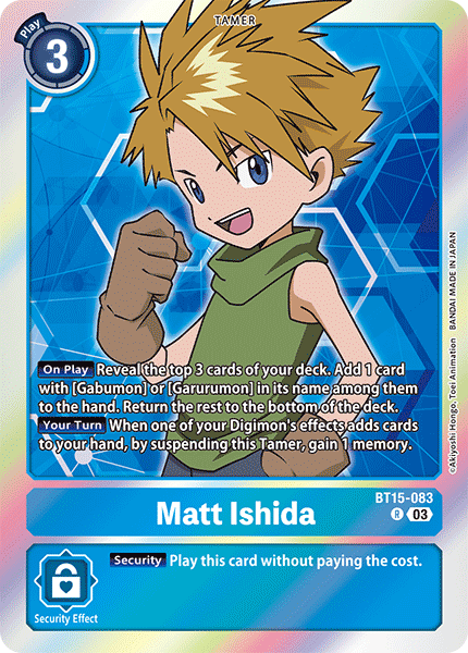 Matt Ishida (BT15-083) | DigimonCardGame Wiki | Fandom