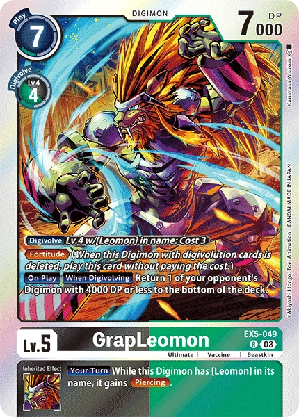 GrapLeomon (EX5-049) | DigimonCardGame Wiki | Fandom