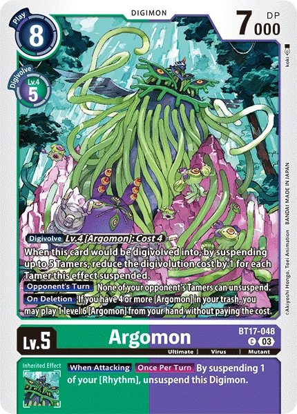 Argomon (BT17-048) | DigimonCardGame Wiki | Fandom