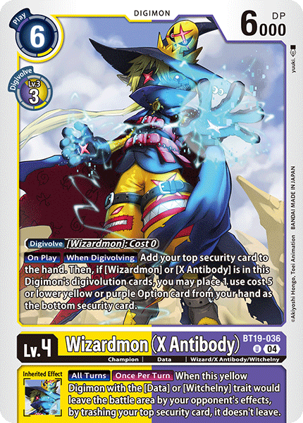 Wizardmon (X Antibody) (BT19-036) | DigimonCardGame Wiki Wizardmon (X Antibody) (BT19-036) | DigimonCardGame Wiki