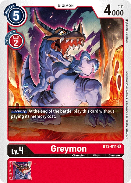 Greymon (BT3-011) | DigimonCardGame Wiki | Fandom