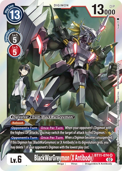 BlackWarGreymon (X Antibody) (BT11-074) | DigimonCardGame Wiki | Fandom