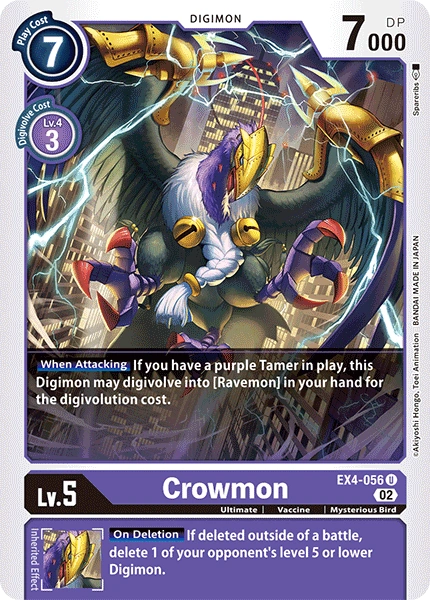 Crowmon (EX4-056) | DigimonCardGame Wiki | Fandom