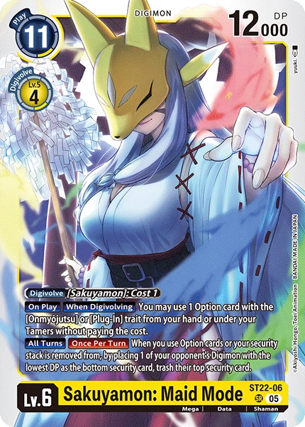 Sakuyamon: Maid Mode (ST22-06) | DigimonCardGame Wiki | Fandom