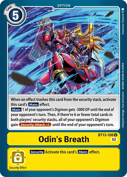 Odin's Breath (BT13-106) | DigimonCardGame Wiki | Fandom