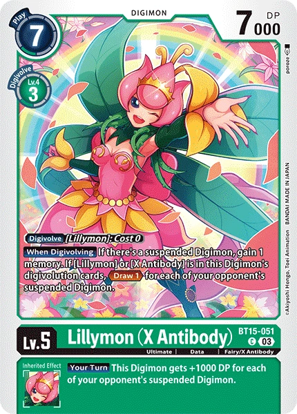 Lillymon (X Antibody) (BT15-051) | DigimonCardGame Wiki | Fandom