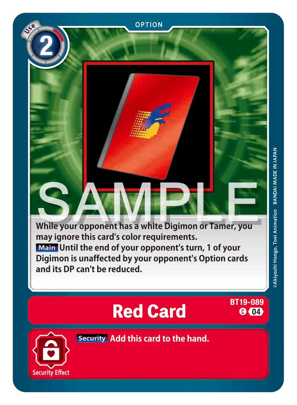 Red Card (BT19-089) | DigimonCardGame Wiki | Fandom