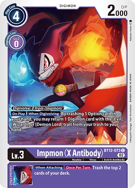Impmon (X Antibody) (BT12-073) | DigimonCardGame Wiki | Fandom