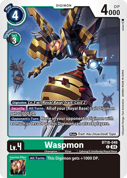 Waspmon (BT18-046) | DigimonCardGame Wiki | Fandom