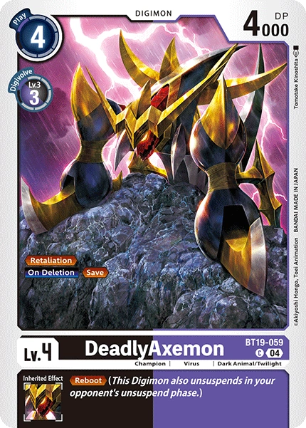 DeadlyAxemon (BT19-059) | DigimonCardGame Wiki | Fandom