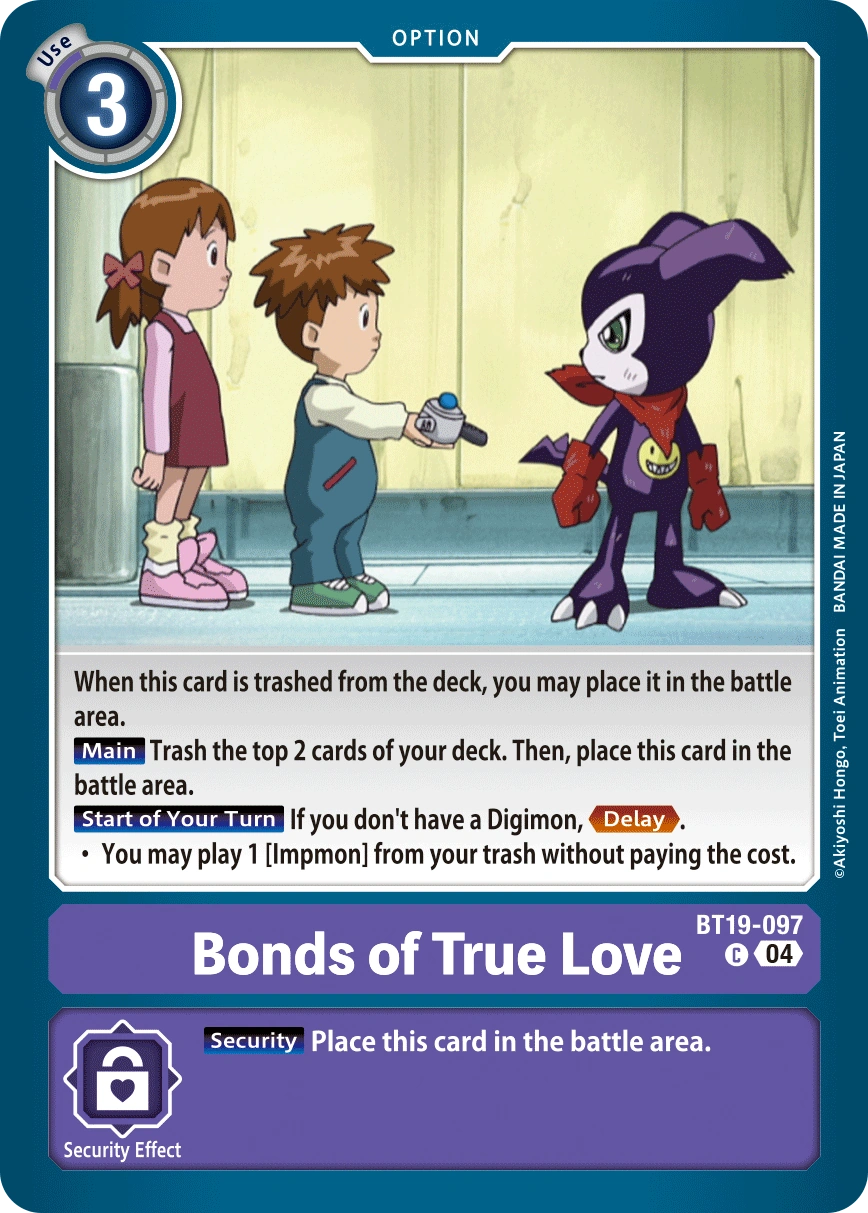 Bonds of True Love (BT19-097) | DigimonCardGame Wiki | Fandom