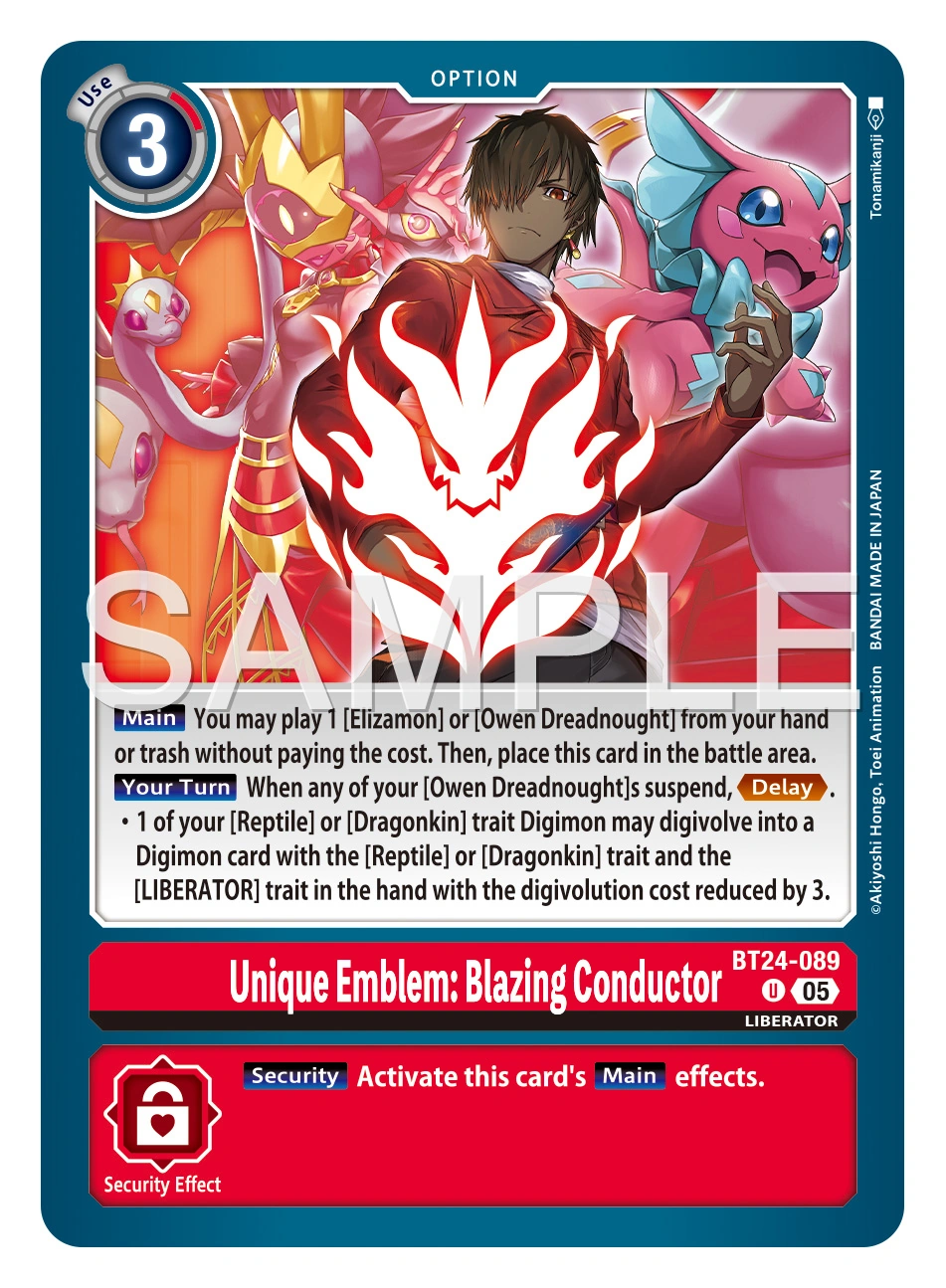Unique Emblem: Blazing Conductor (BT24-089) | DigimonCardGame Wiki | Fandom