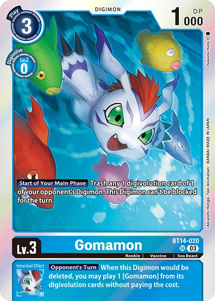 Gomamon (BT14-020) | DigimonCardGame Wiki | Fandom