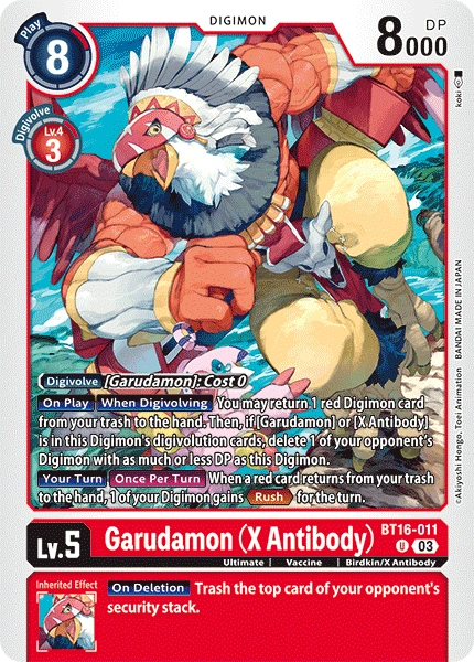 Garudamon (X Antibody) (BT16-011) | DigimonCardGame Wiki | Fandom