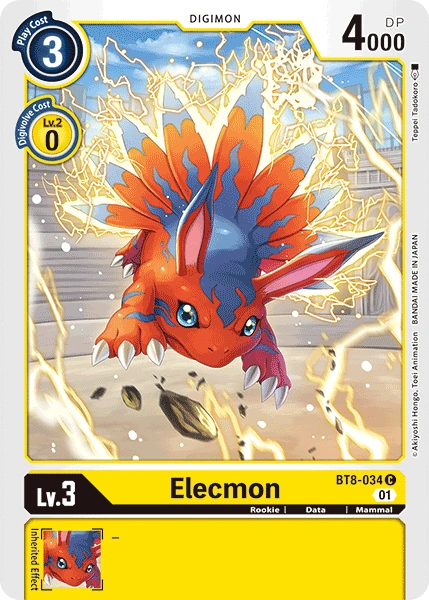 Elecmon (BT8-034) | DigimonCardGame Wiki | Fandom