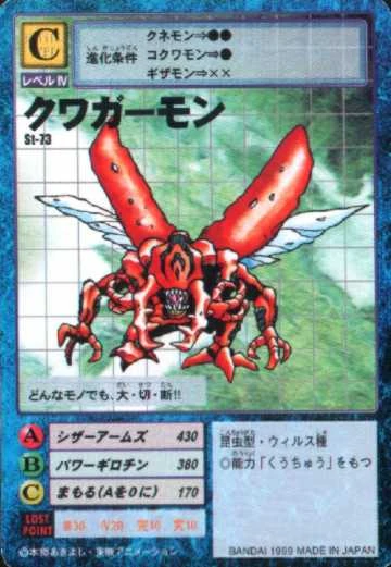 Kuwagamon (Digital Monster St-73) | Digimon Universe Wiki | Fandom