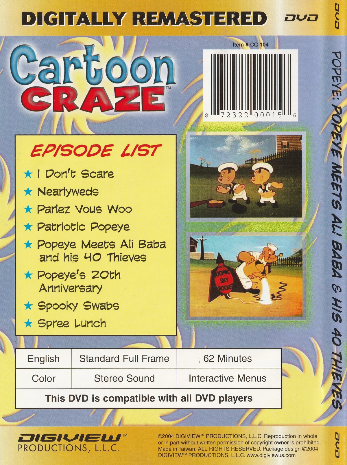Cartoon Craze: Volume 4 - Popeye: Popeye Meets Ali Baba & His 40 ...