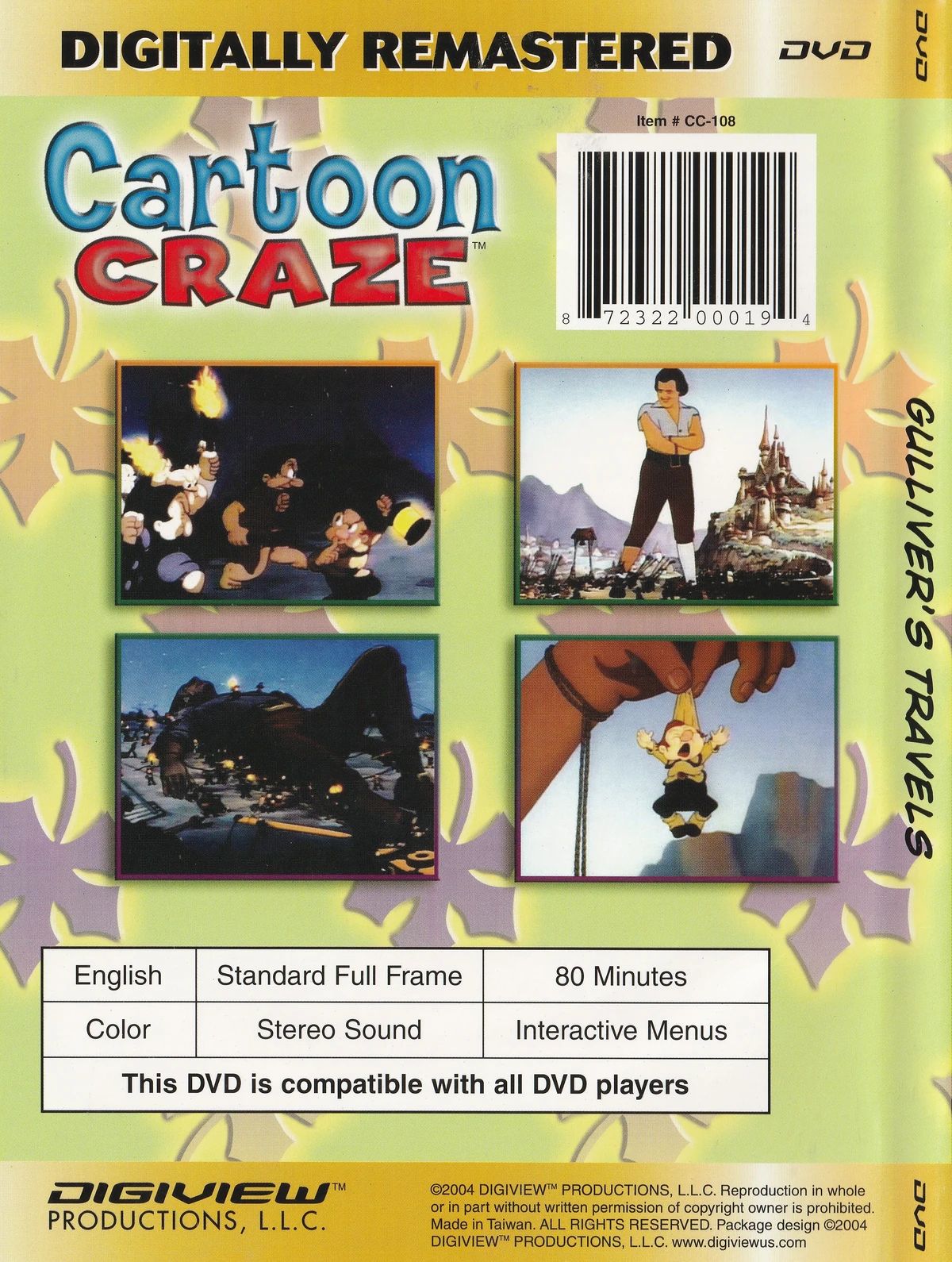 Cartoon Craze: Volume 8 - Gulliver's Travels | Digiview Entertainment ...