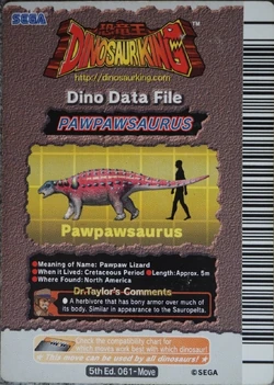Dinosaur King Pawpawsaurus