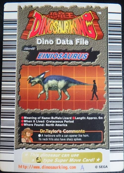 Einiosaurus Dinosaur King