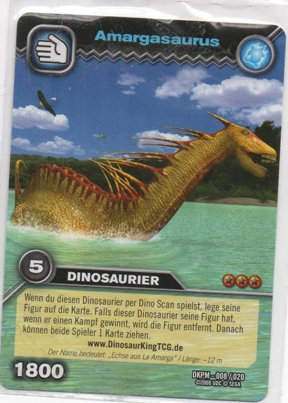 Dinosaur King Amargasaurus Card