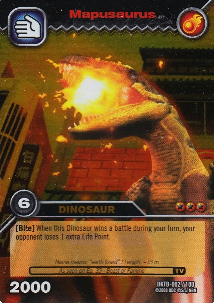 Dinosaur King Mapusaurus Card