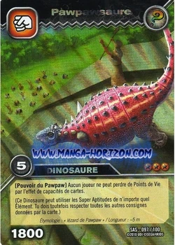 Dinosaur King Pawpawsaurus Card