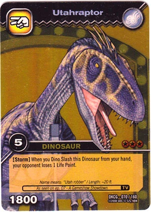 Dinosaur King Utahraptor Card