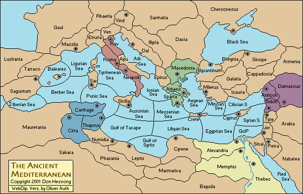 Ancient Mediterranean Sea Map