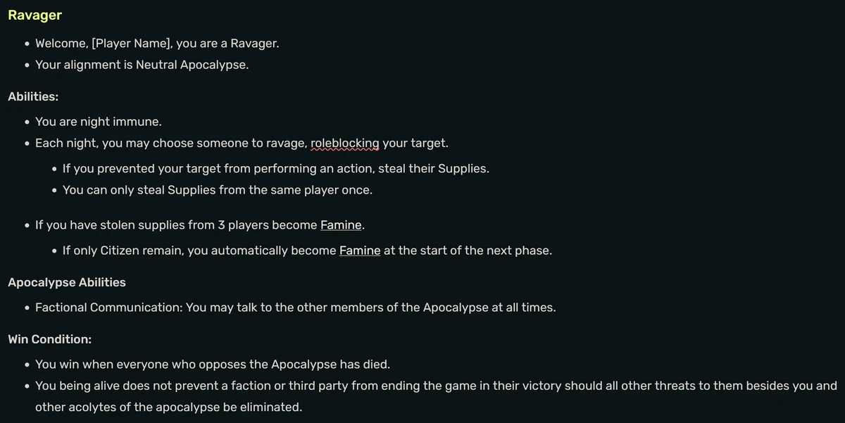 Ravager | Discord Mafia Wiki | Fandom