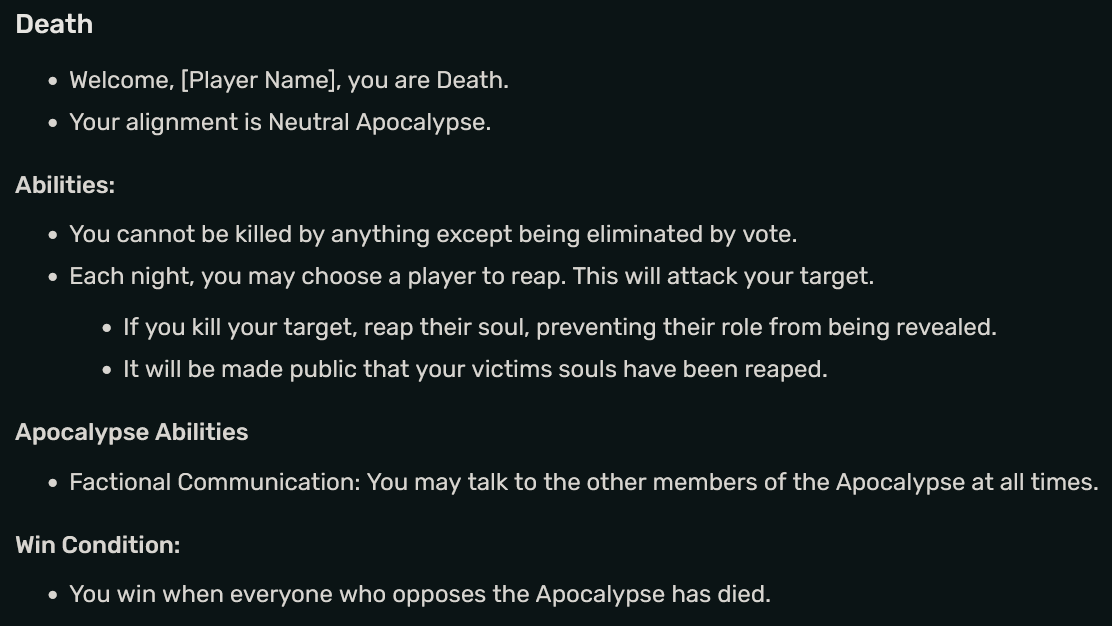 Death | Discord Mafia Wiki | Fandom