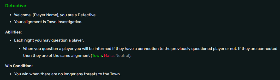 Detective | Discord Mafia Wiki | Fandom