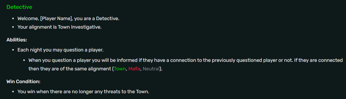 Detective | Discord Mafia Wiki | Fandom