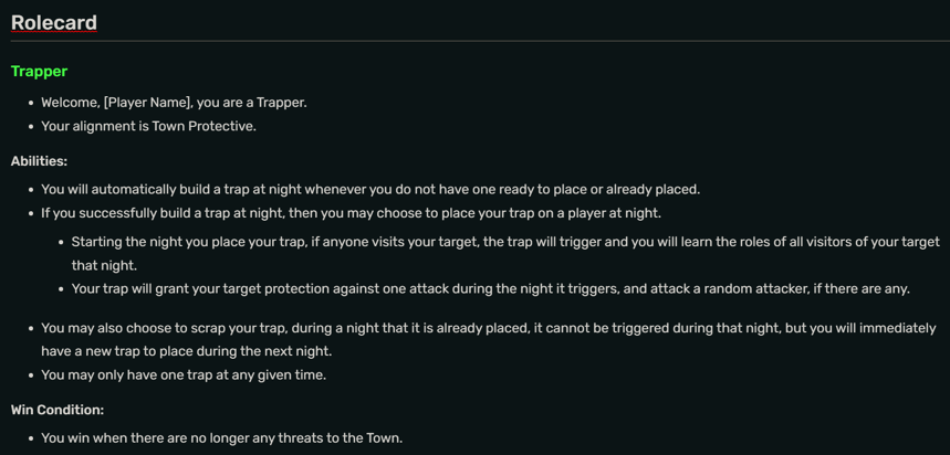 Trapper | Discord Mafia Wiki | Fandom