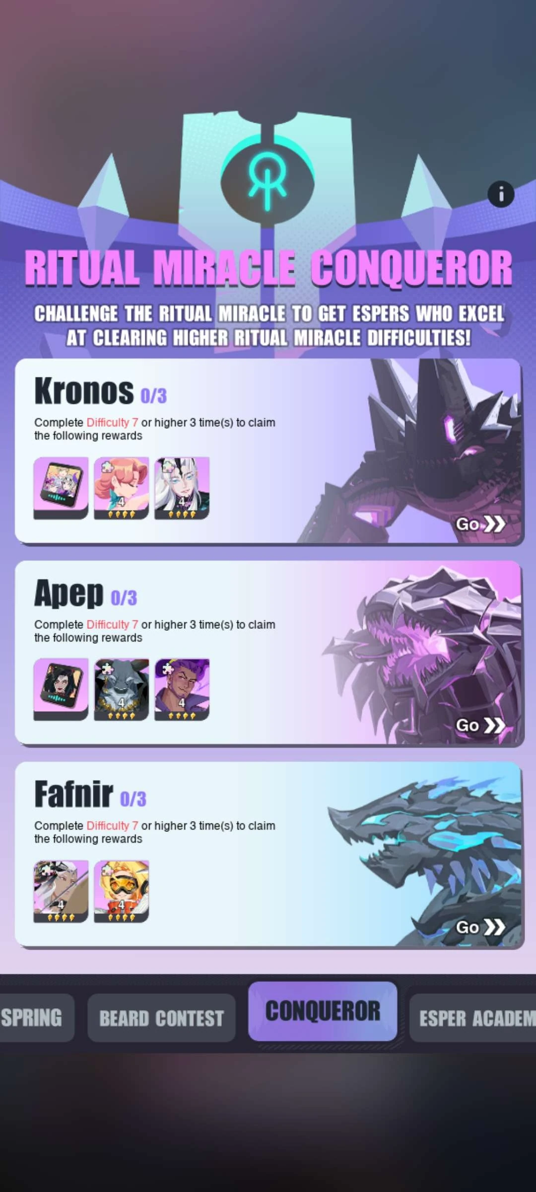 Ritual Miracle Conqueror | Dislyte Wiki | Fandom