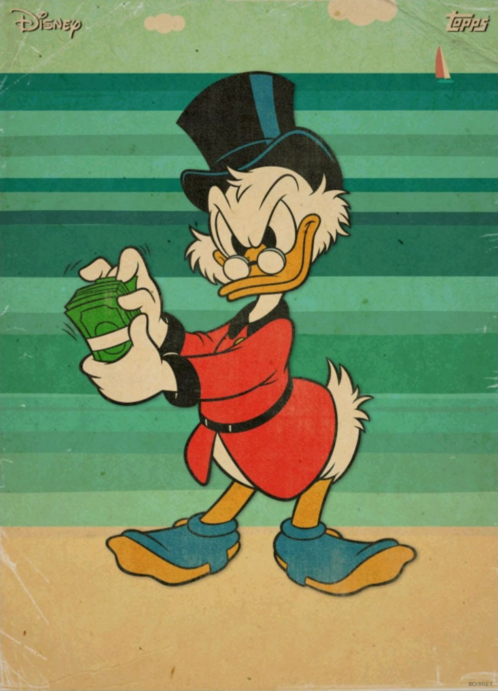 31250 - Scrooge McDuck Counting Cash | Disney Collect! by Topps Wiki ...