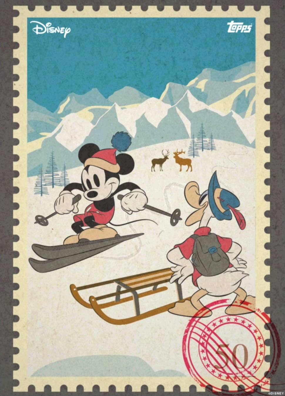 22611 - Skiing Mickey | Disney Collect! by Topps Wiki | Fandom