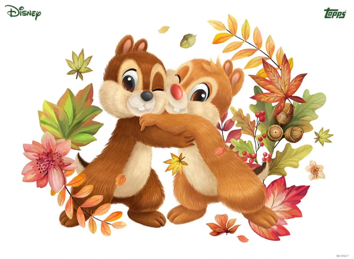 3002 - Chip & Dale (Leaves) | Disney Collect! by Topps Wiki | Fandom