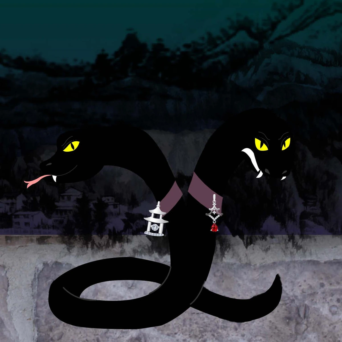 Nagini and Mikina | Disney Villain Palace Pets Wiki | Fandom