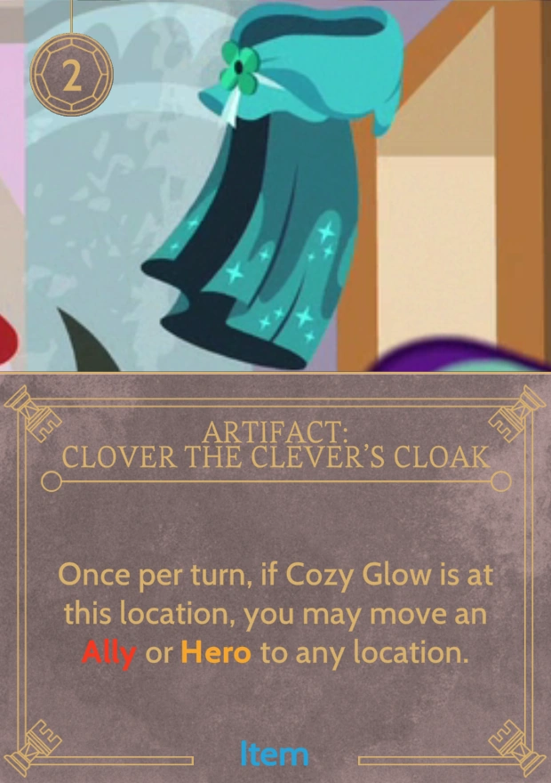 Artifact: Clover the Clever's Cloak | Disney Villainous Homebrew Wiki | Fandom