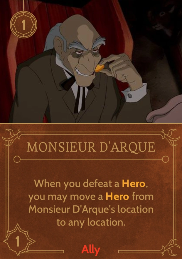 Monsieur D'Arque | Disney Villainous Homebrew Wiki | Fandom