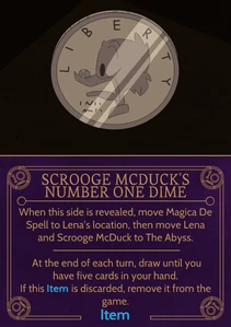 Scrooge McDuck's Number One Dime | Disney Villainous Homebrew Wiki | Fandom